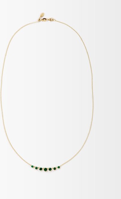 Jade Trau Penelope Small Emerald & 18kt Gold Necklace - ShopStyle
