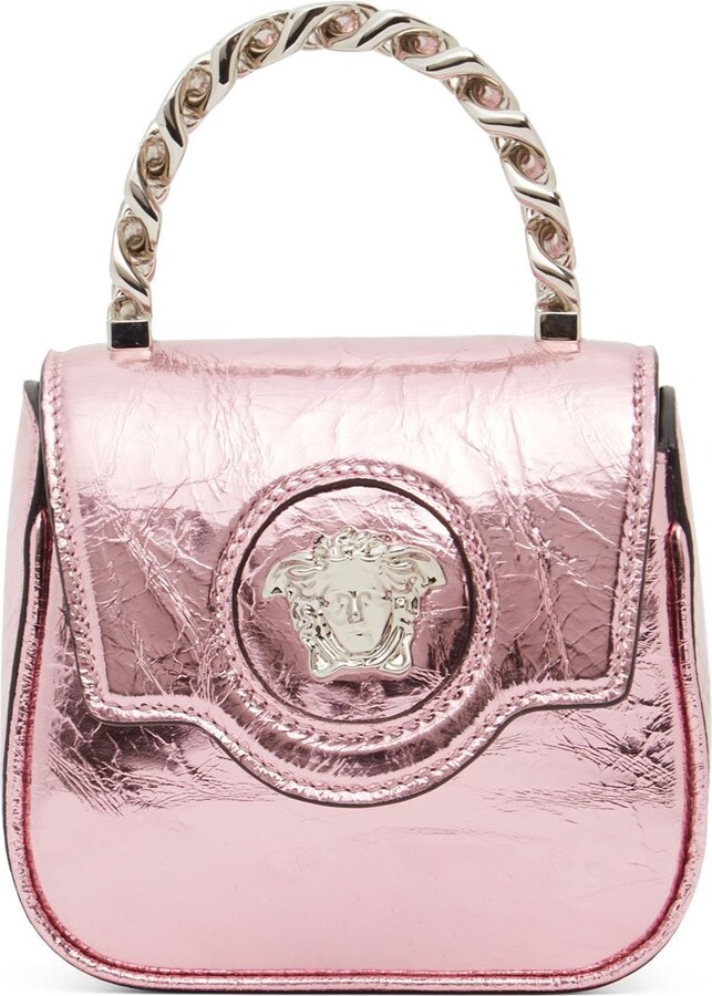 Versace Micro Medusa leather top handle bag - ShopStyle