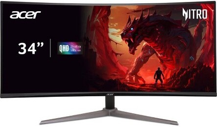 Acer Nitro Widescreen Gaming LED Monitor 3440x1440 1ms 180Hz ED340CU-S ...