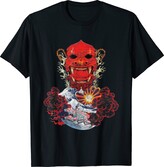 Traditional Japan Folklore Art Co. Japanese Red Samurai Oni Mask Ogre ...