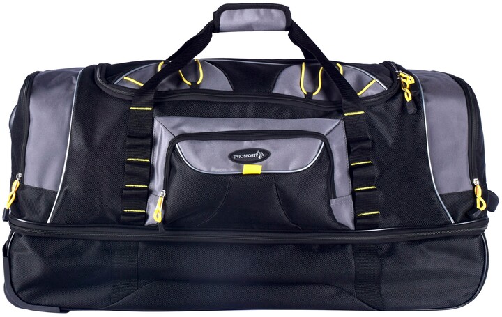 Traveler's Club Two Toned 2-Section Drop Bottom Rolling Duffel ...