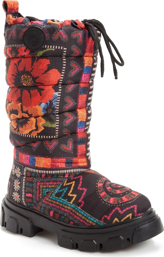 Farm Rio Tall Lug Sole Puffer Boot - ShopStyle