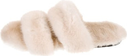 Saint Laurent Mink Slides - ShopStyle