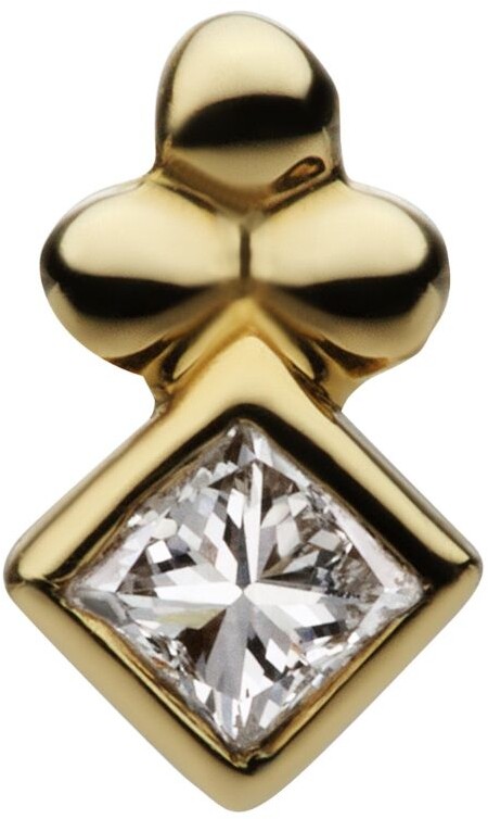 Maria Tash Princess Cut Diamond Cut Ball Trinity Threaded Single Stud ...