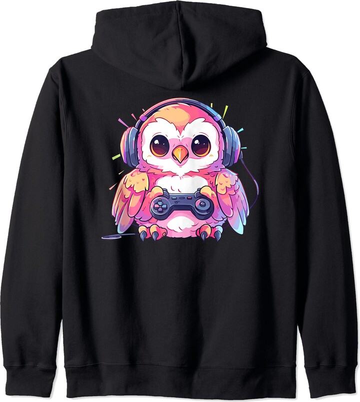 Kawaii Gamer Owl Anime Designs Gamer Owl Kawaii Owl Anime Funny Gaming ...