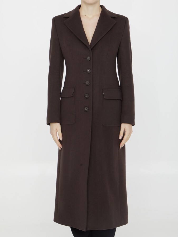 Dolce & Gabbana Long Coat In Wool And Cashmere - ShopStyle