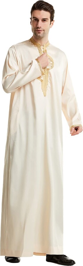Generic Muslim Dresses Men's Prayer Clothing for Men Muslim Kaftan ...