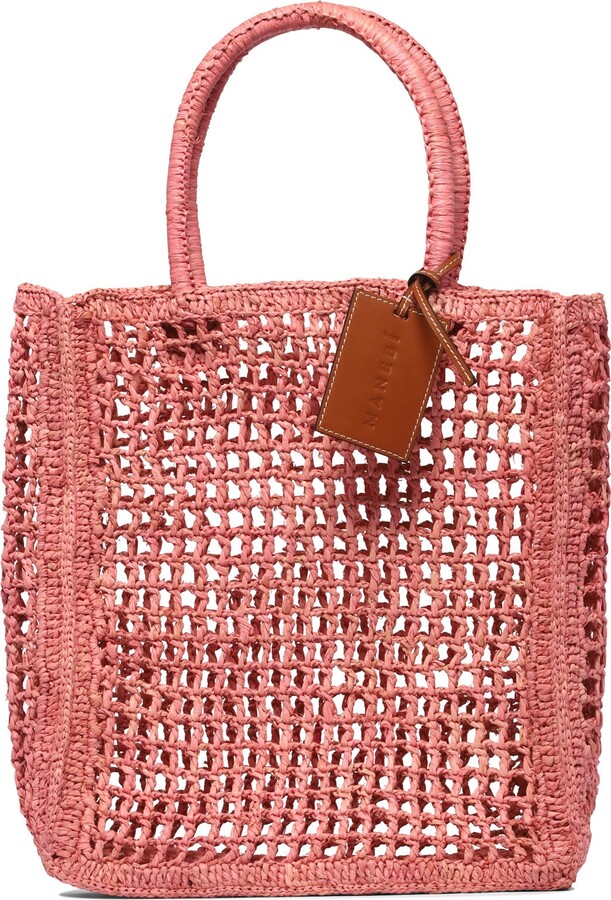 Manebi Raffia Net Handbags - ShopStyle Tote Bags