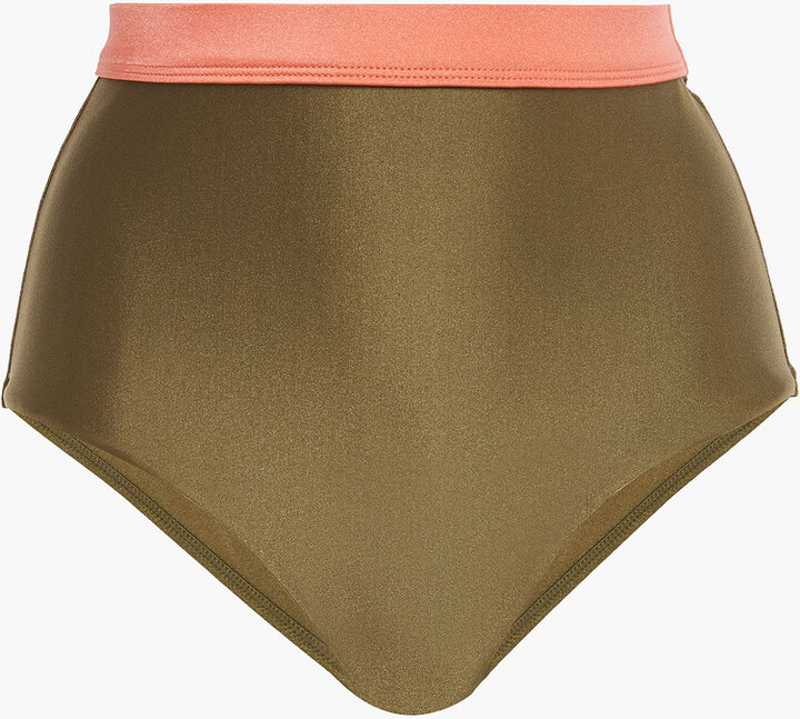 Zimmermann Separates two-tone high-rise bikini briefs - ShopStyle
