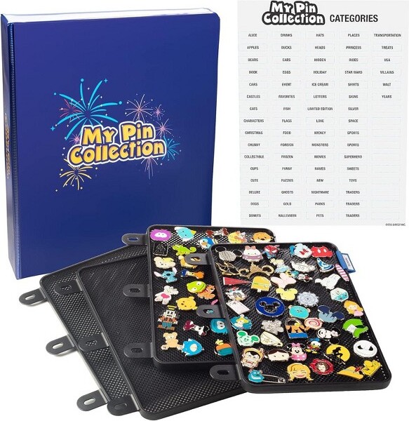 SCS Direct My Pin Collection 3-Ring Album Binder w 4 Enamel Pin Pages ...