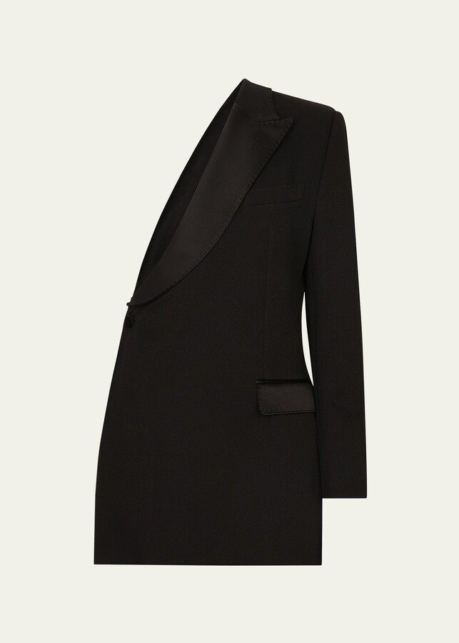 Dolce & Gabbana Gabardine One-Shoulder Jacket - ShopStyle Blazers