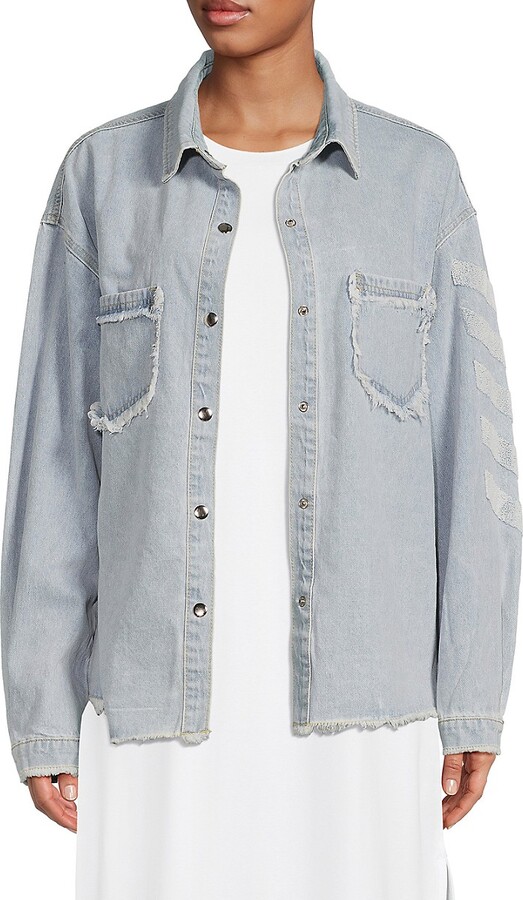 Vintage Havana Appliqué Denim Jacket - ShopStyle