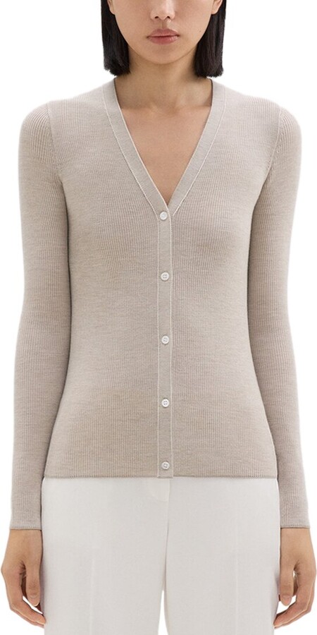 Theory Micro Wool-Blend Cardigan - ShopStyle