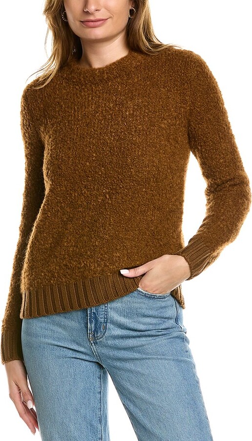 Theory Wool & Alpaca-Blend Boucle Sweater - ShopStyle