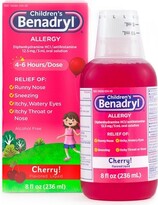 Benadryl Children's Allergy Relief Liquid - Cherry - Diphenhydramine ...