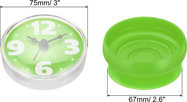 Unique Bargains Waterproof Shower Clock, 2 Pack Silent Cute Wall Clocks ...