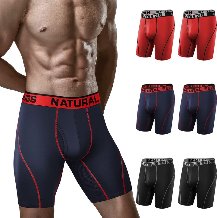 Natural Feelings Mens Long Leg Boxers for Men Sports Underwear Men ...