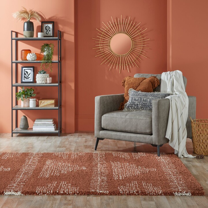Dunelm Zane Berber Rug Zane Terracotta - ShopStyle