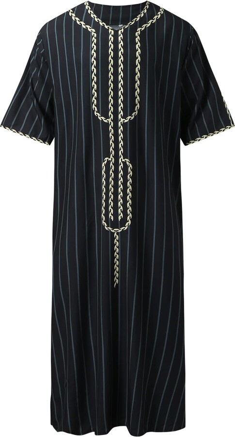 IBTOM CASTLE Men Muslim Robe Thobe Middle East Saudi Arabic Thobe 3/4 ...