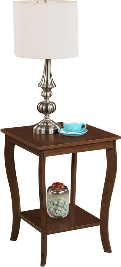 Convenience Concepts American Heritage Square End Table with Shelf ...