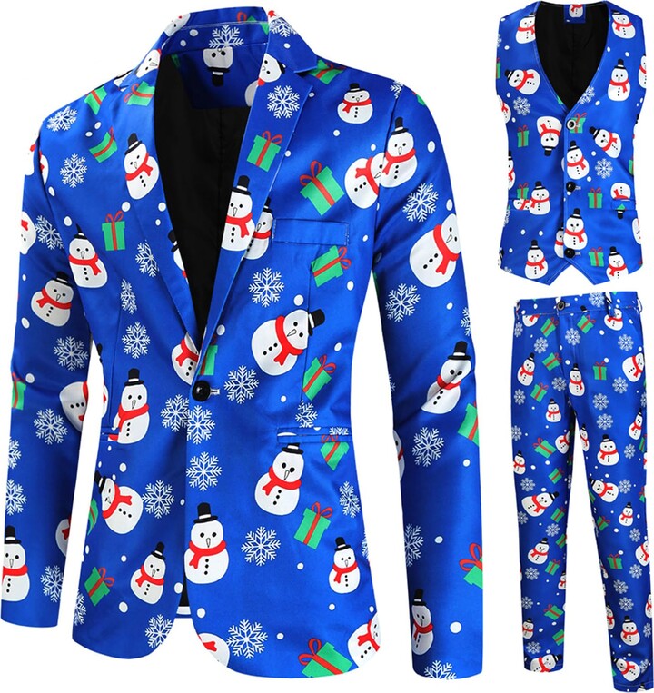 FeMereina Men's Christmas 3 Piece Slim Fit Suit Set - ShopStyle