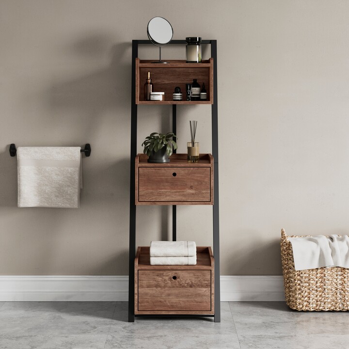 Dunelm Fulton Bathroom Ladder Shelf, Pine Effect Brown - ShopStyle ...