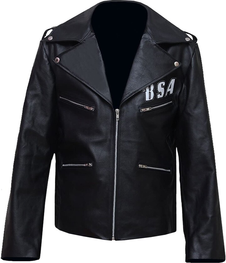 Ultimate Leather Men's George Michael Revenge Faith Rockers Black Biker ...