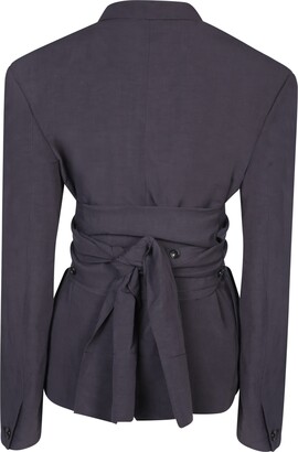 Quira Brown Japanese Wrap Jacket - ShopStyle