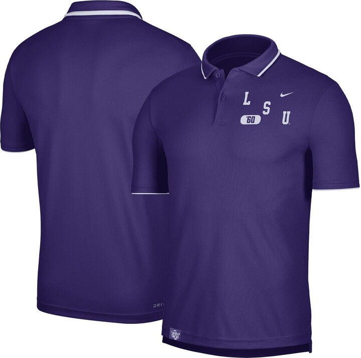 Nike Men's Purple Lsu Tigers Wordmark Performance Polo Shirt - ShopStyle