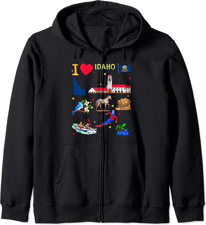 MASH MOSH I love Idaho. Hand drawn Idaho State Landmarks - ShopStyle T ...