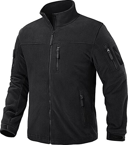 TACVASEN Mens Fleece Jacket Mens Full Zip Winter Military Jacket Warm ...