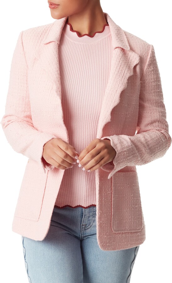 Sam Edelman Zander Scallop Edge Tweed Blazer - ShopStyle