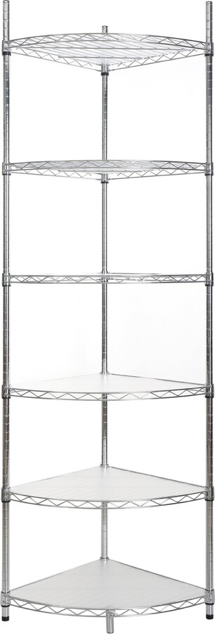 TONWIN 6 Tier Shelf Corner Wire Rack Adjustable Metal Storage Display ...