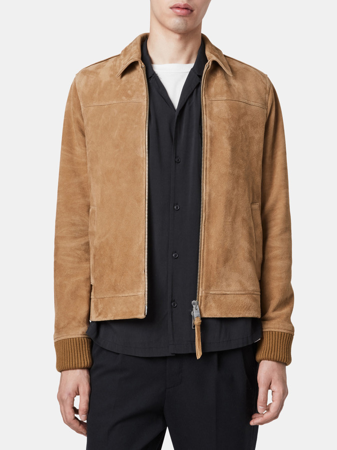 AllSaints Drant Suede Jacket - ShopStyle Outerwear