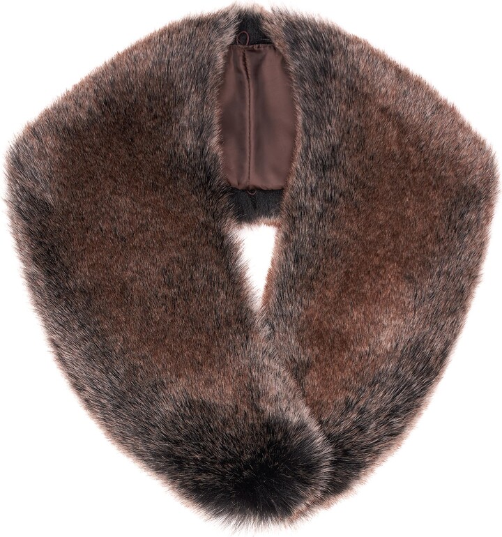 Futrzane Detachable Faux Fur Collar Wrap for Women - Elegant Scarf ...