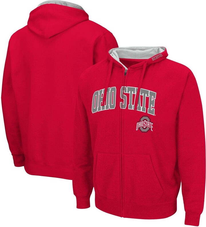Colosseum Men's Scarlet Ohio State Buckeyes Arch & Logo 3.0 Full-Zip ...