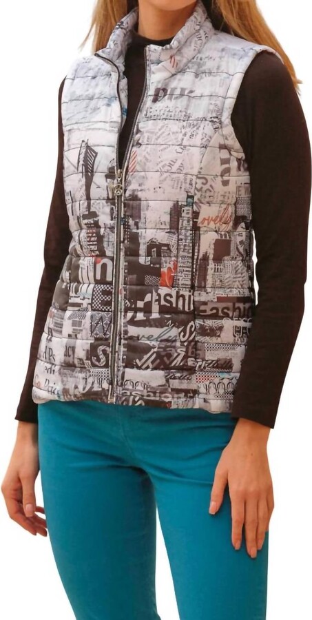 DOLCEZZA "city Life" Puffer Vest In Multi - ShopStyle