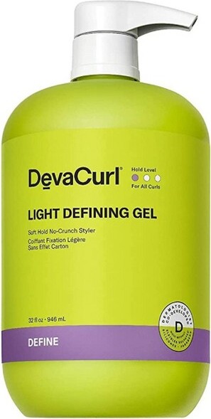 DevaCurl LIGHT DEFINING GEL (32 oz. XXL LITER) Deva Curl Soft Hair Hold ...