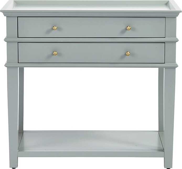 Ballard Designs Grace 2 Drawer Open Shelf Side Table - ShopStyle