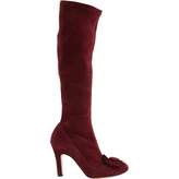 Burgundy Suede Boots - ShopStyle