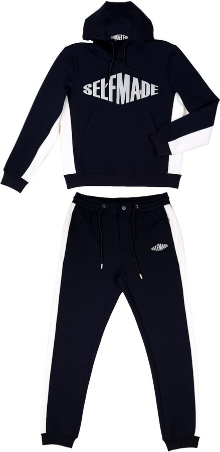 David Wej Self Made Crew Neck Hoodie And Trousers Set - Navy ...