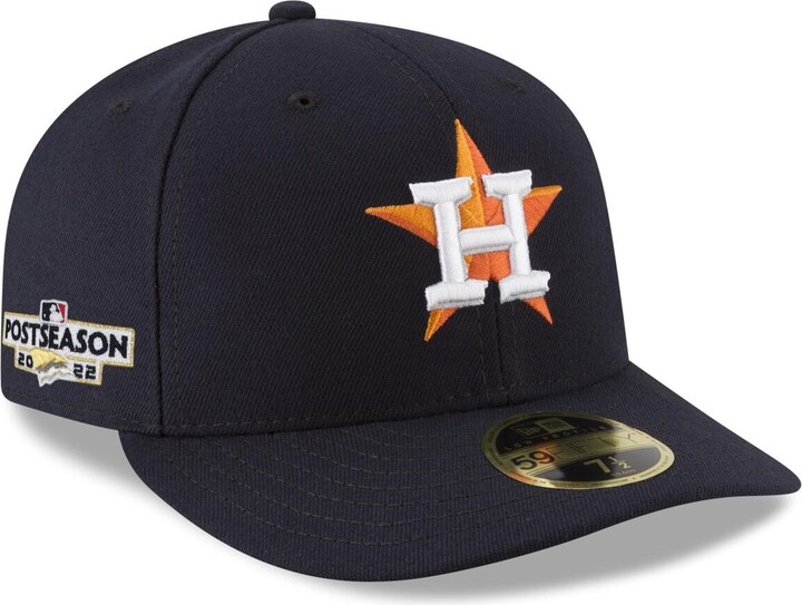 New Era Men's Navy Houston Astros 2022 Postseason Side Patch Low Profile 59FIFTY Fitted Hat ...