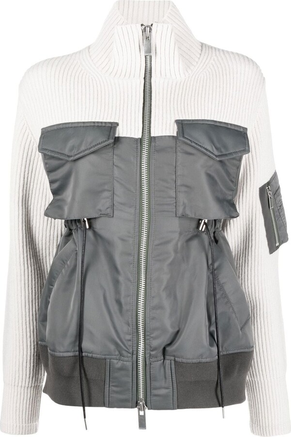 Sacai Flap-Pocket Knitted Jacket - ShopStyle