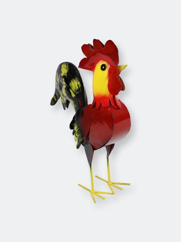 Sunnydaze Decor Lewis the Red Steel Rooster Statue - Red - ShopStyle
