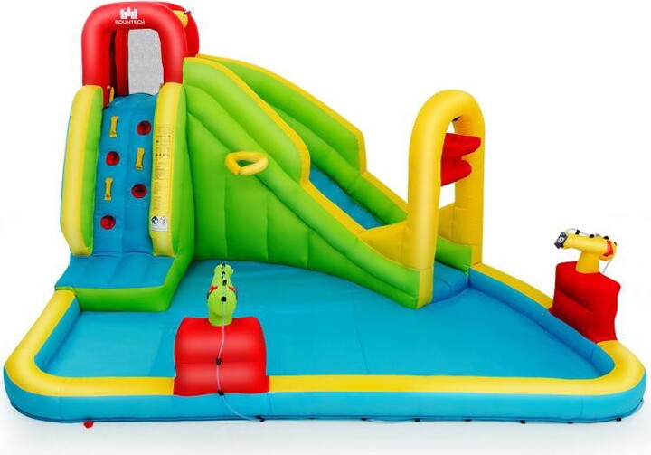 Slickblue Inflatable Splash Jump Slide Water Bounce without Blower ...