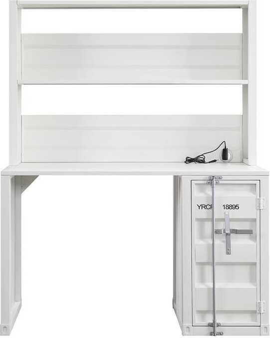 RASOO Container Desk and Hutch with Ample Storage Space, Perfect for ...