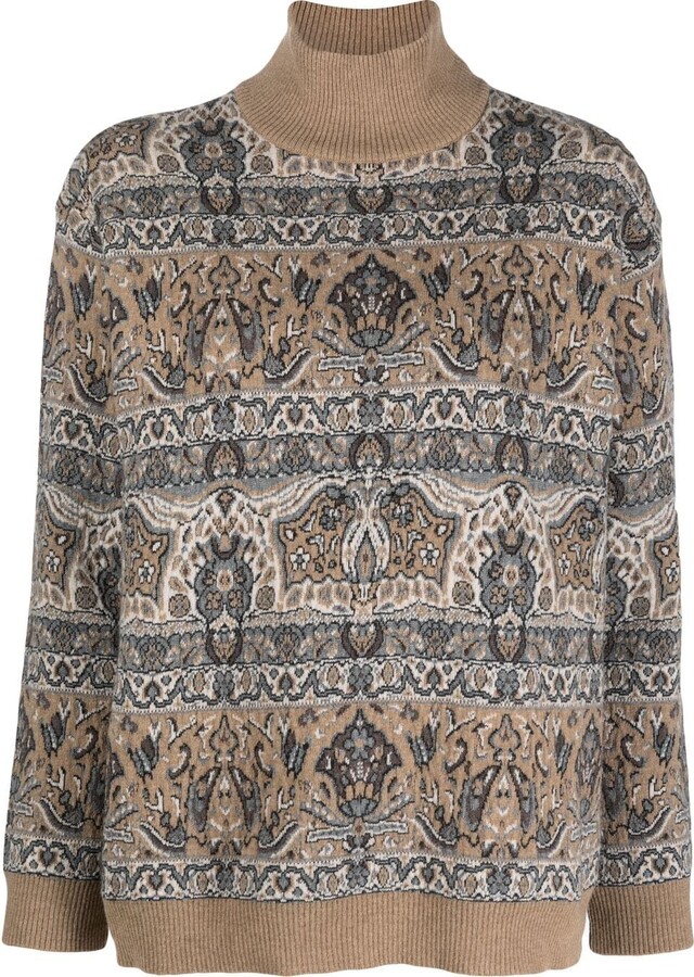 Antonio Marras Patterned-Jacquard Wool Jumper - ShopStyle Sweaters