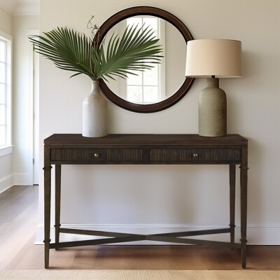 Martha Stewart Kenna Fluted 2 drawer Console Table - ShopStyle