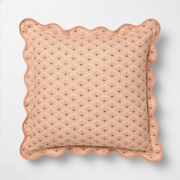 Threshold designed w/Studio McGee Square Geo Pattern with Scalloped Edge Peach - Threshold ...