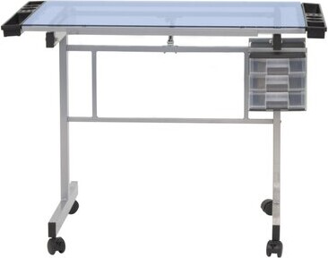 Inbox Zero Craddock Height Adjustable Glass Drafting Table - ShopStyle ...